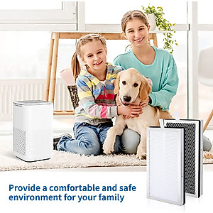15 Replacement Filters Compatible with Air Puri-fier 15 Series, H13 True HEPA and Activated Carbon Filters, 3 in 1 Pre-Filters, 2 Pack, By KeeTidy
