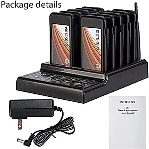 Retekess TD174 Restaurant Pager System, Long Working Distance Pager, Restaurant Waiting Buzzers,10 Guest Pagers for Food Truck, Restaurant, Food Court