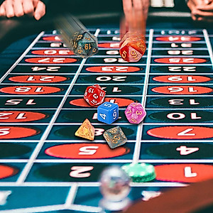 DND Dice Set 140 Pieces Polyhedron Dice 20 Colors Great for Dungeons and Dragons DND RPG MTG Table Games D4 D6 D8 D10 D% D12 D20 with a Big Santa Claus Bag