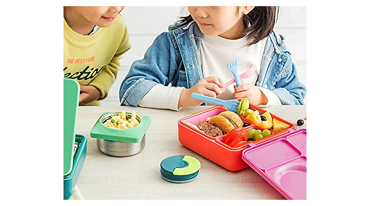 OmieBox Deluxe Bundle - Insulated Kids Bento with Thermos & Utensils