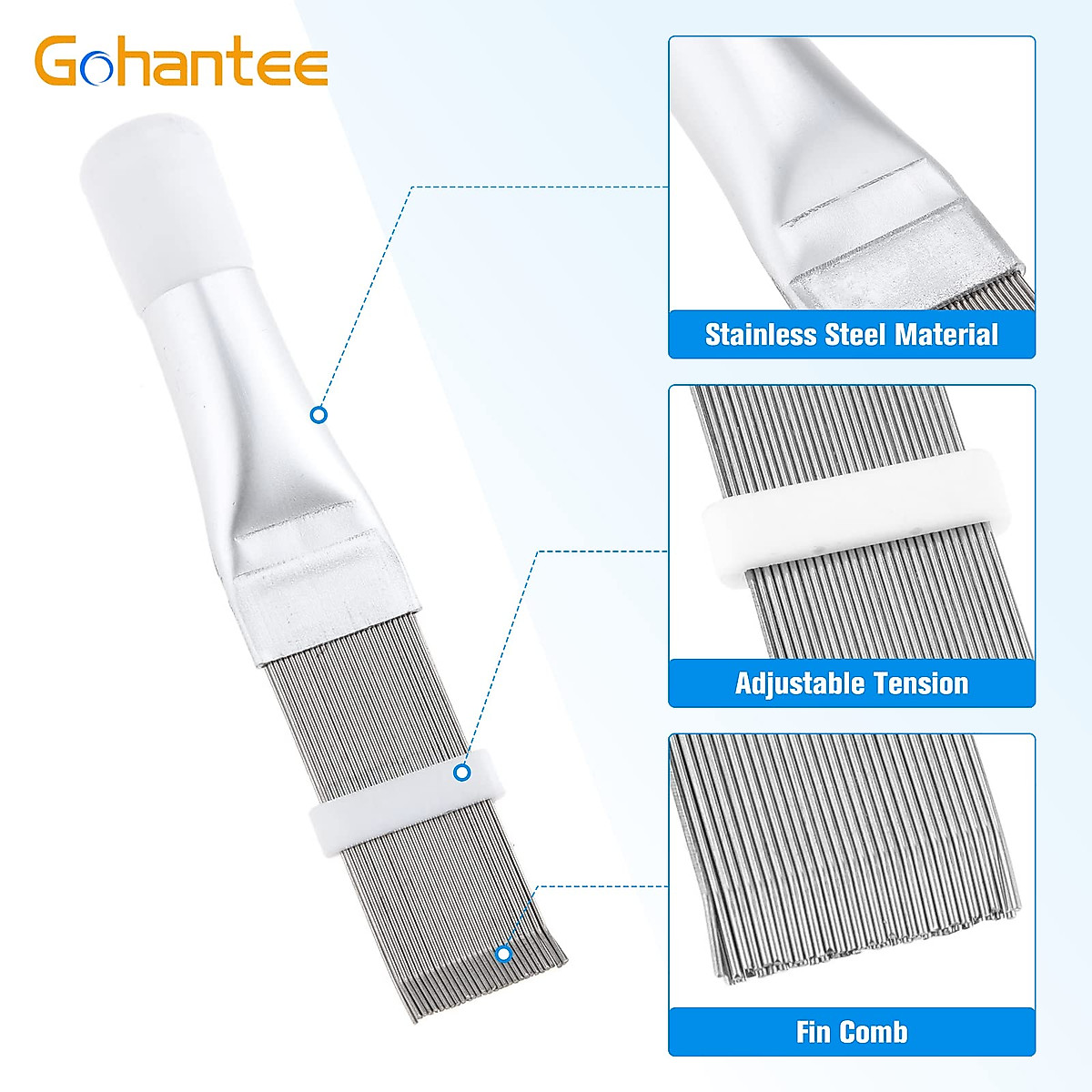 Air Conditioner Fin Comb AC Condenser Fin Straightener Cleaner Evaporator Radiator Fin Cleaning Tool Pack of 2