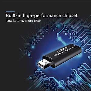 Audio Video Capture Cards, AWADUO HDMI to USB 2.0 - High Definition 1080p 30fps - Record Directly to Computer for Gaming/Streaming/Teaching/Video Conference or Live Broadcasting