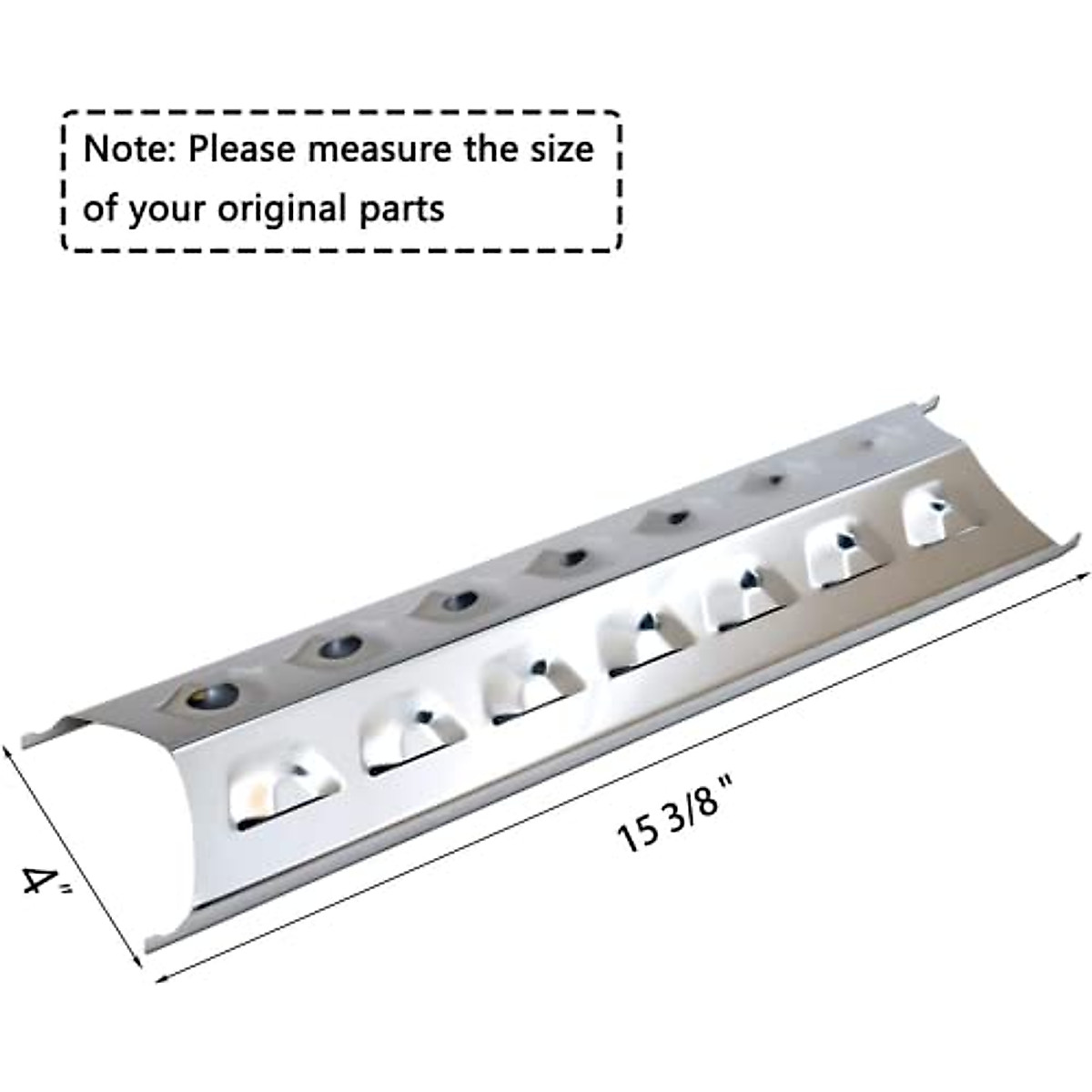 Hisencn Replacement Repair Kit for Master Forge 5 Burner 2518-3, 3218LT, 3218LTN, L3218 Gas Grill Models, BBQ Grill SS Pipe Burners Tube, Heat Shield Tent Plate Parts