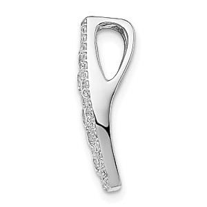 IceCarats 925 Sterling Silver Cubic Zirconia CZ Slide Necklace Charm Pendant Only