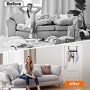 Over the Door Towel Rack, Heavy Duty Towel Racks for Bathroom Door Hanger Over The Door Hooks, Wall Mounted Coat Rack, Door Hanger for Hanging Clothes, Coats, Jackets, Hats, Bags, Robes,Towels