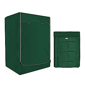 AlaSou Washer Dustproof Cover Front Load Washing Machine Dryer Protector Sunscreen Waterproof Cover (Dark Green, 27"W x 33"D x 39"H)