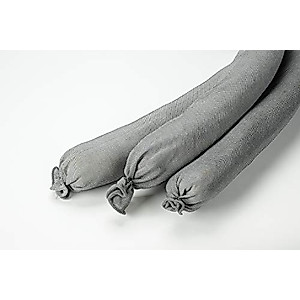 Universal Absorbent Socks – Snake for Oil and Water – 3” x 48” – Absorbing up to 10 Gallons – Super Poly Sock Absorber for Spill by Garage Door or Basement Floor – Pack of 10 (10)