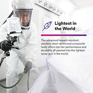 3M Performance Spray Gun Starter Kit, 26778, Includes PPS 2.0 Paint Spray Cup System, 15 Replaceable Gravity HVLP Atomizing Heads, Air Control Valve