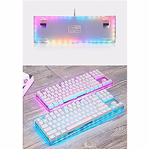 XYLXJ Mechanical Gaming Keyboard RGB LED Rainbow Backlit Wired Keyboard