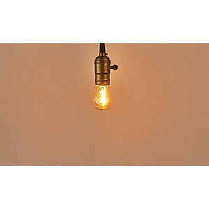 Panledo 2 Watt Vintage Edison LED Bulbs, Globe LED Filament Bulb, 2200K Ultra Warm Light, E26 Medium Base, A15 Amber Glass Antique Gold Tint, 25W Incandescent Replacement, Dimmable, Pack of 6
