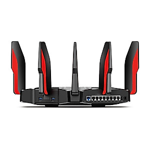 TP-Link AC5400 Tri Band WiFi Gaming Router(Archer C5400X) – MU-MIMO Wireless Router, 1.8GHz Quad-Core 64-bit CPU, Game First Priority, Link Aggregation, 16GB Storage, Airtime Fairness