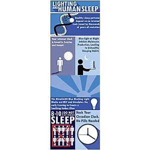 MiracleLED 604592 Miracle LED Blue Blocking Night Time Sleep Bulb Replacing Up To 60W to Replicate Setting Sun and Produce Melatonin Organically, Soothing Amber (Pack of 2)