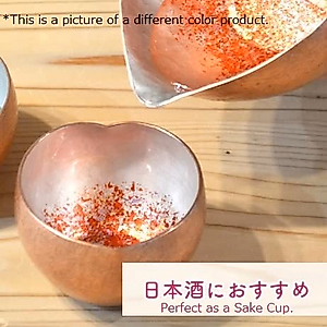 アトリエ鍛 Guinomi Sake Cup (Blue) Japanese Hammered Copper Craft Art Work, Japanese style tableware, Ochoko, Drinking cup,