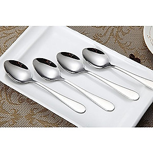 Stainless Steel Dinner Spoon (Set of 6)7.1 Inches, Silver