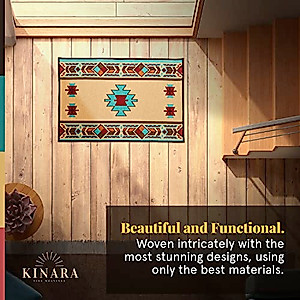 Kinara Carrizo Area Rug – Southwestern Native American Design – Beautiful and Unique Pattern – Fine Weaving and Quality Material for Everyday Use – Non-Skid – 3x2 feet