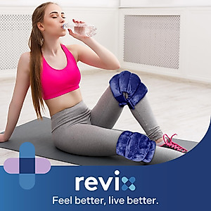 REVIX Microwavable Knee Heating Pad for Knee, Reusable Microwave Heating Pad for Knees, Elbow, Muscle and Joints, Natural Hot and Cold Pack Therapy