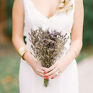 GTIDEA Natrual Dried Flowers Bouquet Dried Babys Breath Flowers with Lavender Dried Floral Arrangements for Farmhouse Wedding Home Table Office Garden Decor (17 Inch)