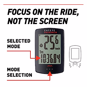 CATEYE, Padrone Plus Wireless Bike Computer, Black