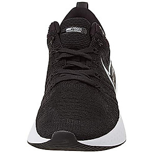 Nike Men's React Infinity Run Flyknit 2 Shoe, Black White Iron Grey, 7.5