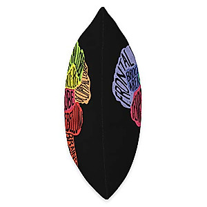 InGENIUS Brain Anatomy Parts Area Neurologist Neurology Brain Map Surgeon Throw Pillow, 16x16, Multicolor