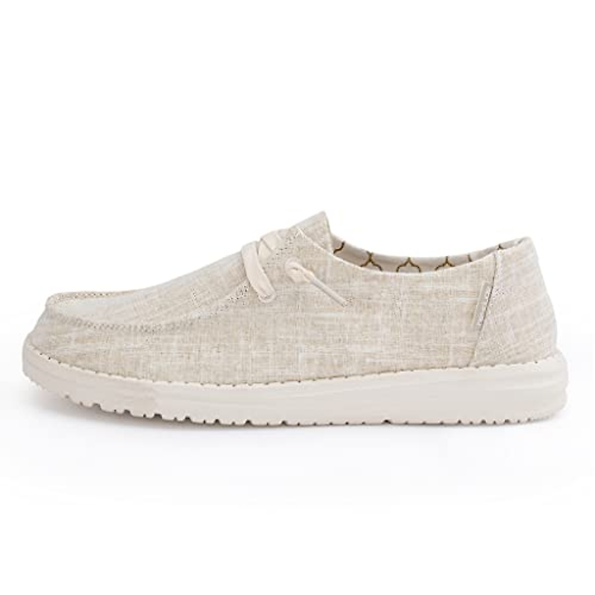 Hey Dude Women's Wendy Sparkling Gold Size 10 | Women’s Shoes | Women’s Lace Up Loafers | Comfortable & Light-Weight