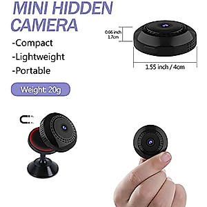 Mini Spy Camera WiFi Wireless Hidden Cameras for Home Security Surveillance with Video 1080P Small Portable Nanny Cam with Phone App, Motion Detection, Night Vision for Indoor Outdoor Small Camera