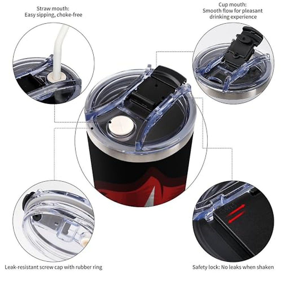 Rose Cuba Flag 40 Oz Tumbler with Handle And Straw Lid,Insulated Reusable Stainless Steel Travel Glass Mug 40 Ounces