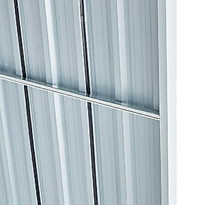 SPOFLYINN Galvanized Steel Log Storage Shed With Steel Floor Frame Raised Floor Slats Sloping Roof Design For Storing Your Firewood dark gray