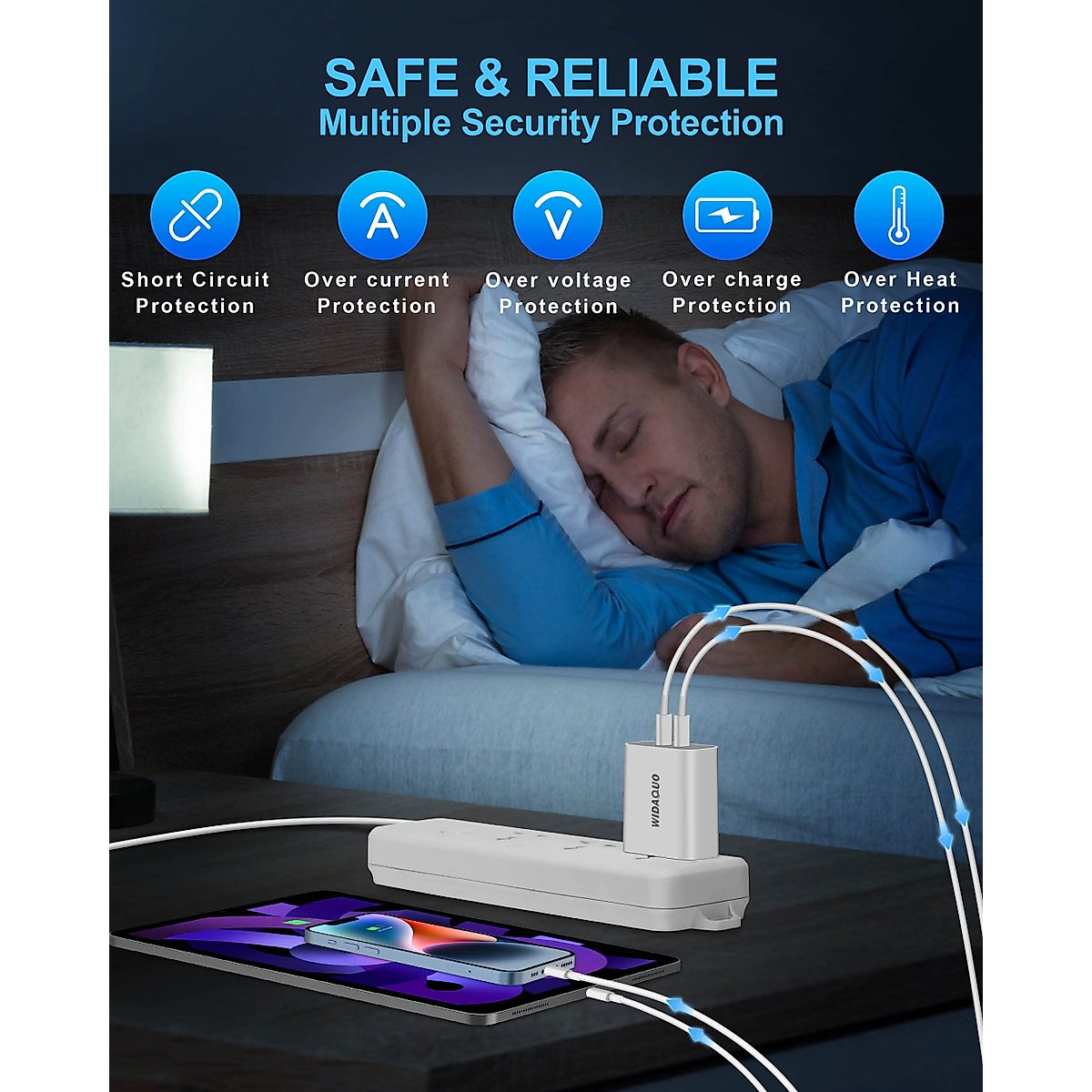 USB C Wall Charger 40W, 3Pack Dual Port USB-C Charger Block PD Power Adapter Type C Fast Charging Plug Cube Box for iPhone 14/13/12/11/Pro Max/X, Apple Watch, iPad, AirPods, Galaxy, Google Pixel 7/6