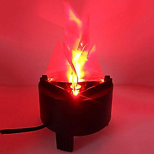 Homonic Led Fake Flame Lamp Mini 3D Flickering Fire Flame Light Electronic Night Light Prop Simulated Flame Lamp Realistic Silk Flame Effect for Christmas Indoor Campfire Party Decoration, US Plug