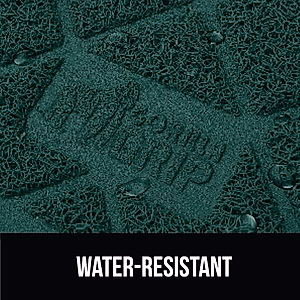 GORILLA GRIP Cat Litter Box Mat, Water Resistant Kitty Litter Trapping Mat, Textured Backing, Easy to Clean, Less Waste and Clean Floors, Kitten Supplies for Indoor Cats, Soft on Paws, 30x20 Green