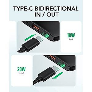 Charmast Small Portable Charger 10000mAh, 20W Mini Power Bank USB C Fast Charging, Ultra-Compact Slim Battery Pack LED Display, Travel Essentials Compatible with 15 14 13, Samsung Galaxy, iPad