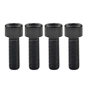 Wanyifa Titanium Cap Allen Socket Head Bolts M10 20 25 30 35 40 45 50 55 60mm Screw Pack of 4 (M10x30mm Pitch 1.5mm, Black)