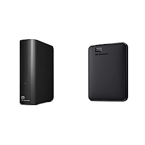 WD 6TB Elements Desktop USB 3.0 External Hard Drive + 2TB Elements Portable External Hard Drive