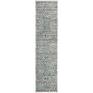 SAFAVIEH Princeton Collection 2' x 8' Blue / Beige PRN714M Vintage Distressed Runner Rug