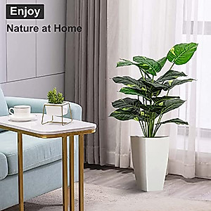Artificial Trees for Outdoors, 30'' Artificial Green Plants Fake Tree UV Resistant Faux Plants for Indoor Outdoor Home Office Garden Decor（No Vase