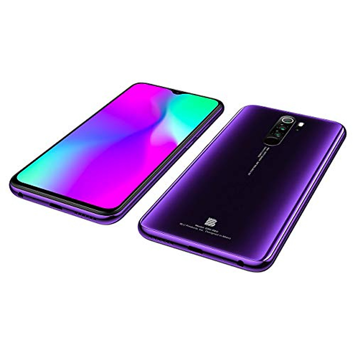 BLU G90 Pro – 6.5” HD+ Gaming Smartphone, Quad Camera, 128GB+4GB RAM – Purple Haze (Renewed)
