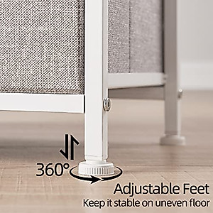 Somdot Small Dresser for Bedroom with 3 Drawers, Storage Chest of Drawers with Removable Fabric Bins for Closet Bedside Nursery Laundry Living Room Entryway Hallway, Grey/Natural Maple