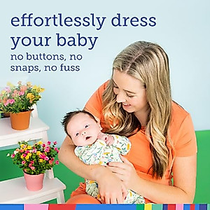 Magnetic Me Footie Pajamas 100% Organic Cotton Baby Girls Sleepwear Quick Magnetic Fastener Sleeper Strawberries and Cream 0-3 Months