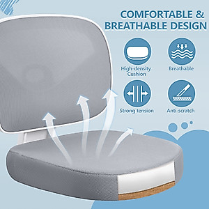 Primy Kids Desk Chair, Pink Study Chair for Boys Girls with Height Adjustable, Swivel Mesh Task Student Chairs for 4-12, Growing Teen Office Chair for Home/School/Office(Gray)