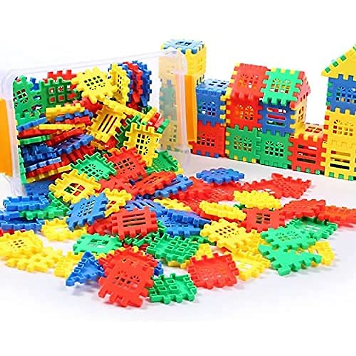 Building Blocks Construction and Connect Toy Sets, Educational Building Toys Building Sets, Develop Tactile Skills, Creativity, Sense of Color,for Preschool Toddlers Girls and Boys-1415