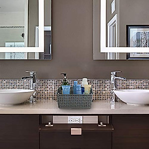 Begale Plastic Storage Basket for Household Organization, Set of 6