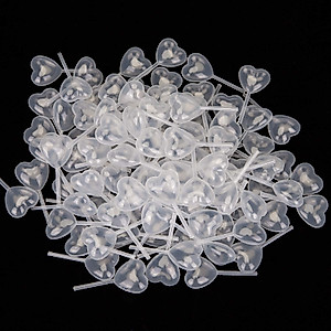 Yopay 300 Pieces Cupcake Pipettes Squeeze Dropper, 4ml Disposable Liquid Strawberry Transfer Injectors Pipettes Infusers for Chocolate, Moveland Cupcakes, (Heart Shape, Round, Rectangular), Clear