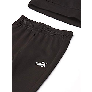 PUMA Boys' Pullover Hoodie & Jogger, Black, 3T