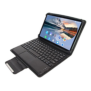 GLOGLOW 10.1 Inch Tablet, Green 8 Core CPU FHD Tablet 8MP Front 16MP Rear 100-240V with Keyboard for Reading (US Plug)