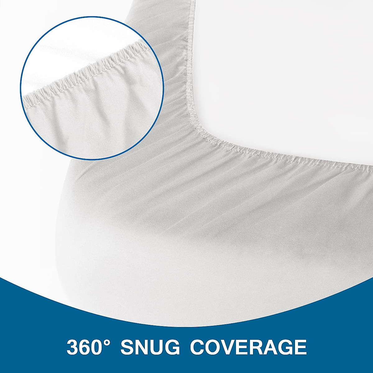Cot Sheet 31" x 75" and Cot Mattress Pad Waterproof 30" X 75" White