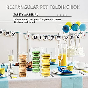 BILLIOTEAM 36 PCS Clear Gift Favor Boxes Candy Gift Box Clear Rectangle Box Plastic Box Transparent Candy Box Chocolate Cookies Treat Boxes For Christmas,Wedding,Party,Gift Wrapping(2" X 2" X 6")