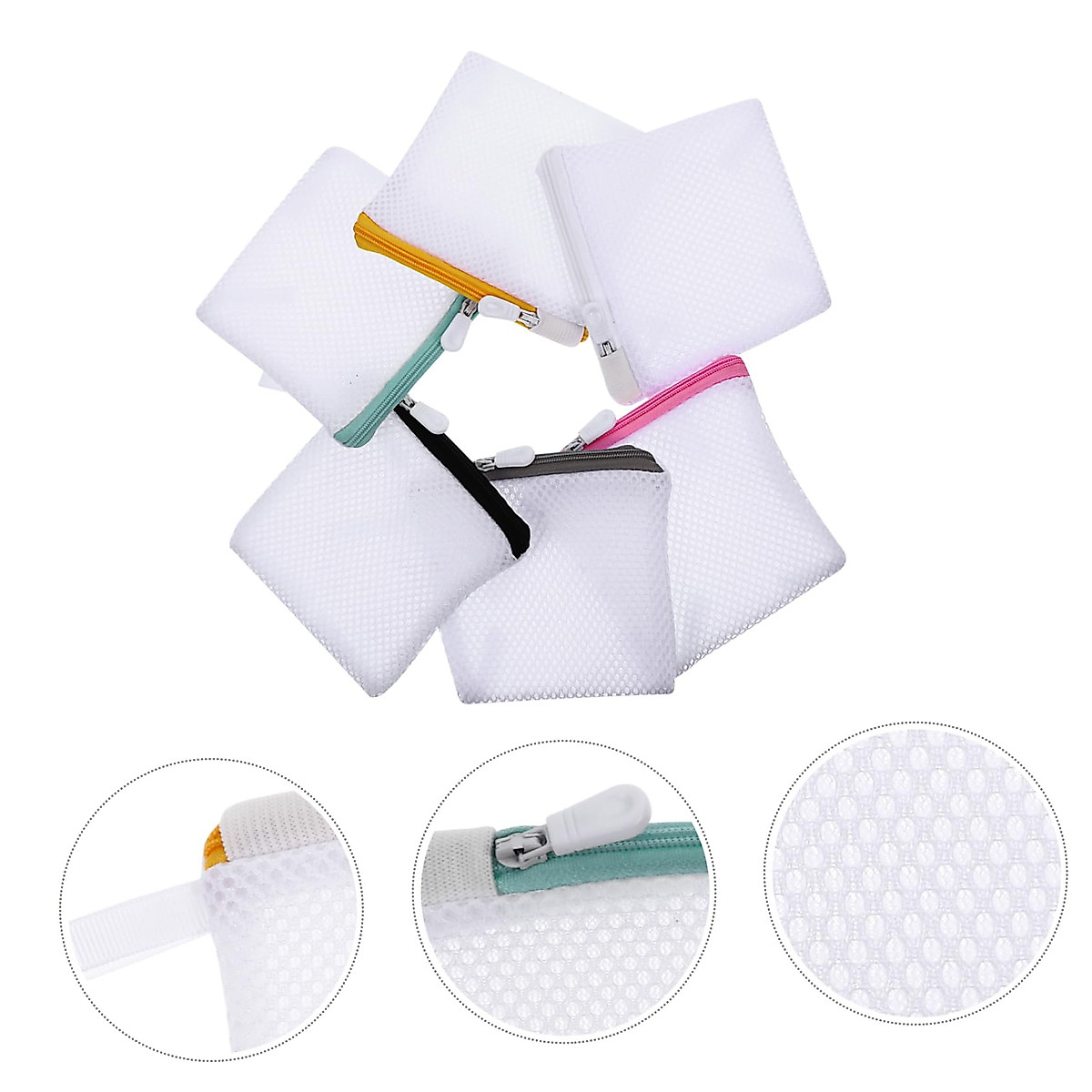 BUGUUYO 6pcs Laundry Bag Mini Washing Machine Bra Underwear Washing Bag Wash Bag Delicates Bag for Washing Machine Laundry Pouch Travel Special Bag Sandwich Mesh Multifunction