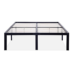 SLEEPLACE 14 Inch ST-3000 Ultra 3 Inch Wood Slat Bed Frame, King