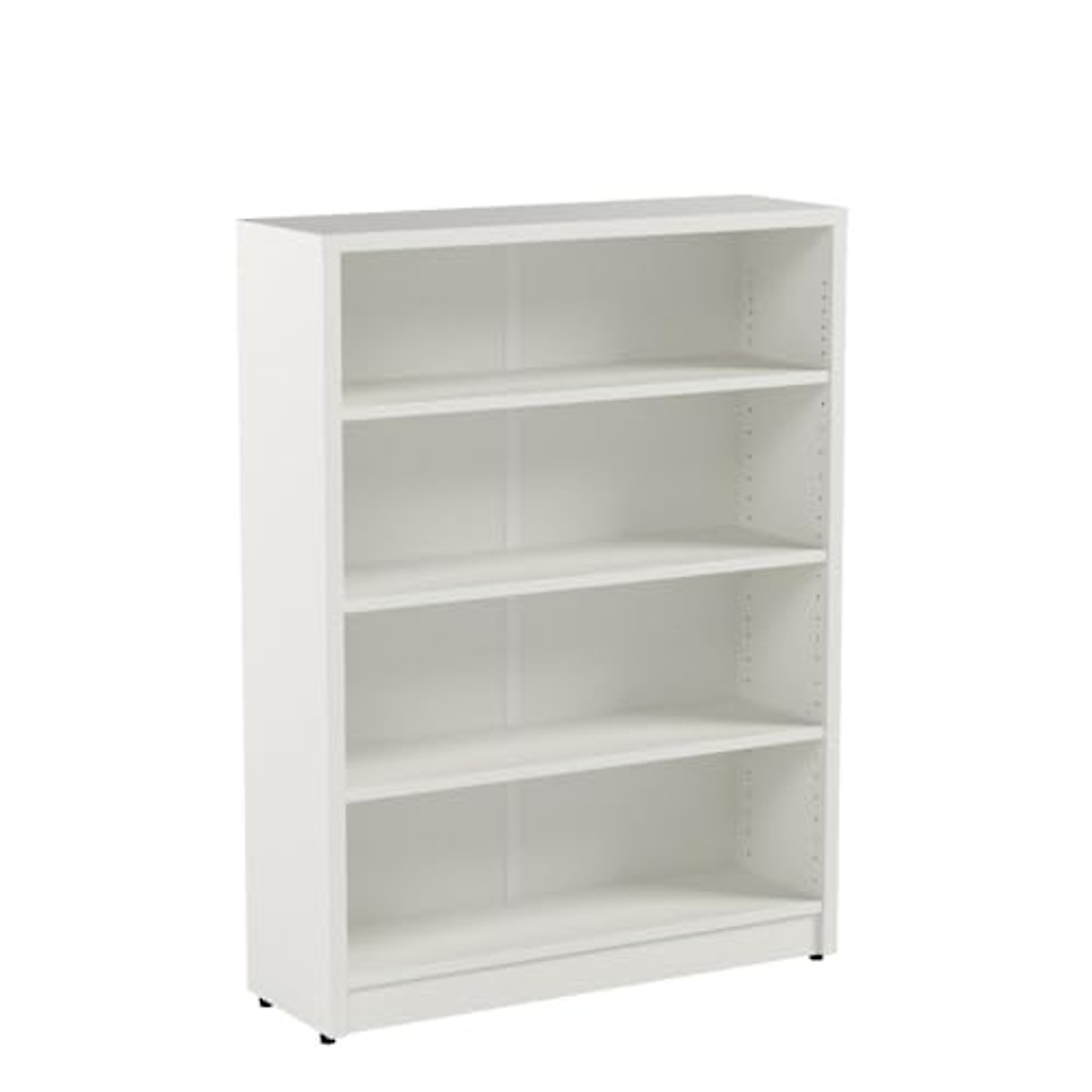 Wood Bookcase 4-Shelf Freestanding Display Wooden Bookshelf for Home Office School (11.6" D*33" W*48" H,White)